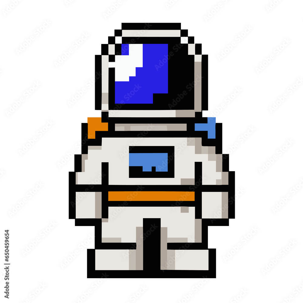 Astronaut Pixel Art animated game design 8 bit and 16 bit Stock Photo ...