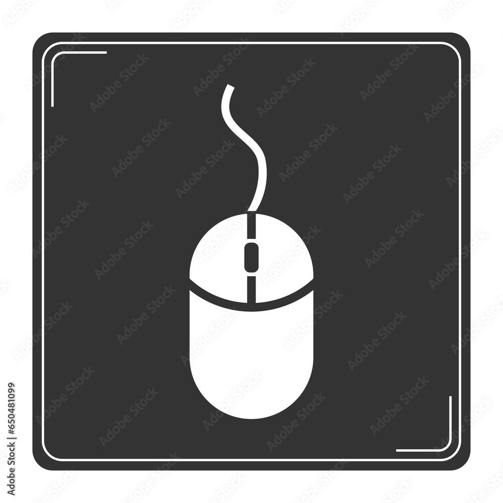 Vector illustration of mousepad icon in dark color and transparent ...