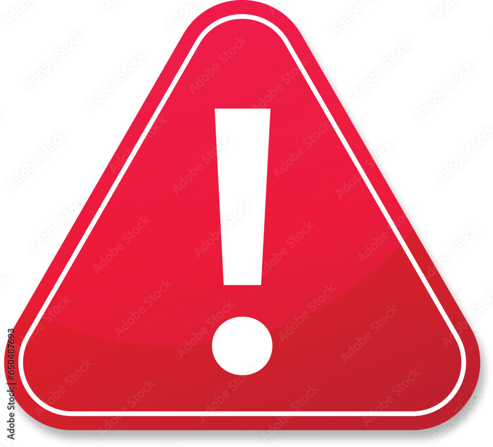 Warning, attention. Vector icon. Danger warning attention hazard sign ...