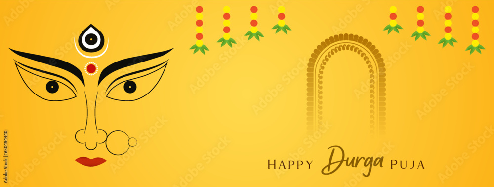 Durga Puja post, Hindu Festival, Border Decorations, Durga Puja Frame ...