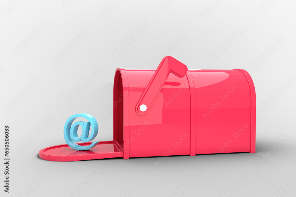 Digital png illustration of mailbox with at symbol on transparent ...