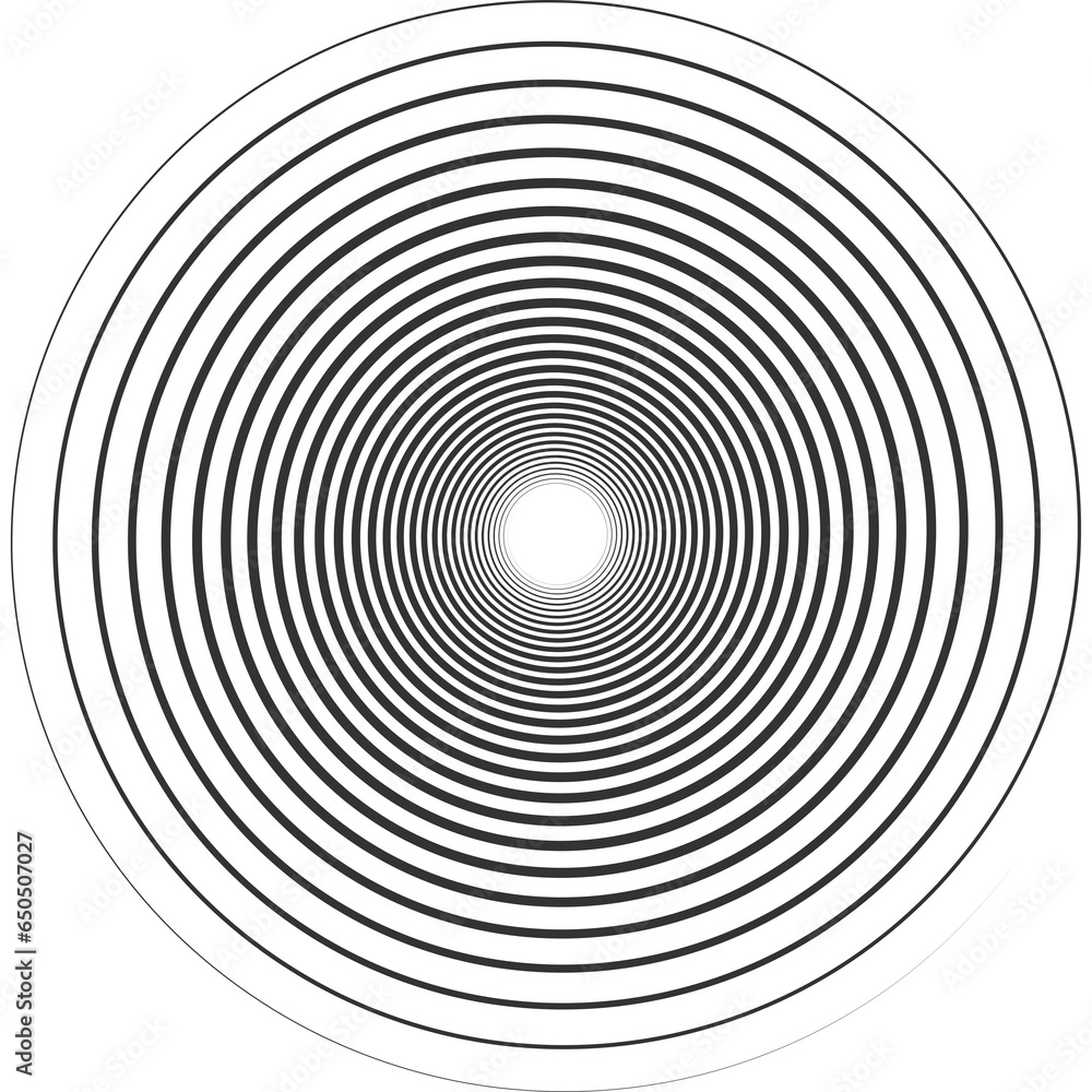 Digital png illustration of black concentric circles on transparent ...