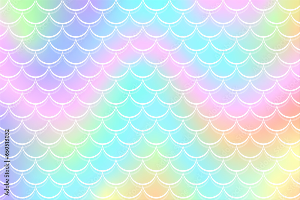 Mermaid rainbow background in fantasy style with scales. Unicorn ...