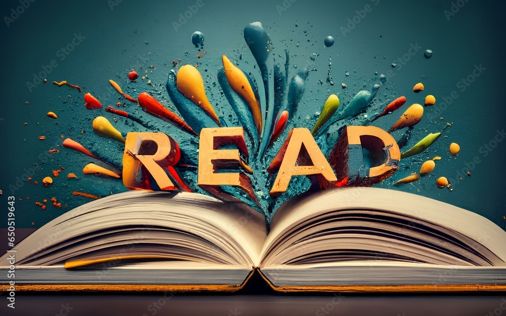 Open book as metaphor of reading skill brain knowledge and Sience ...