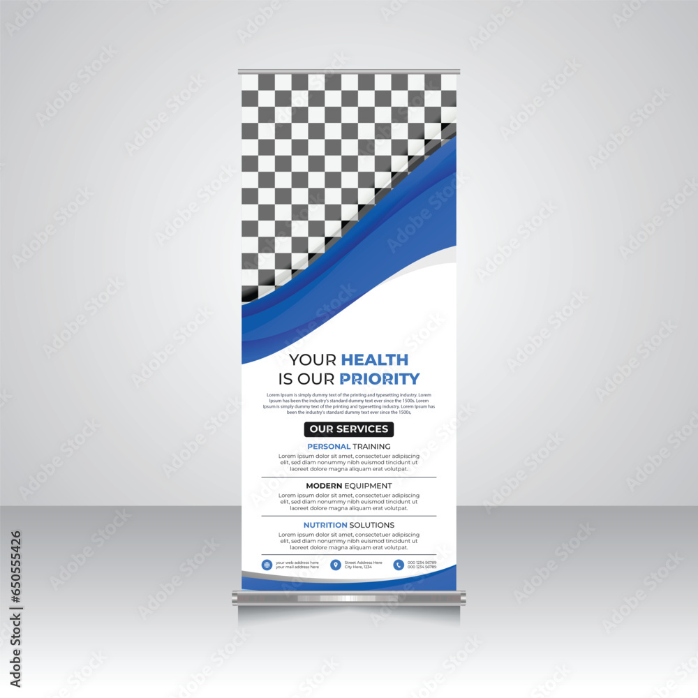 Sleek Retractable Banner Design Ideas Stock Vector | Adobe Stock