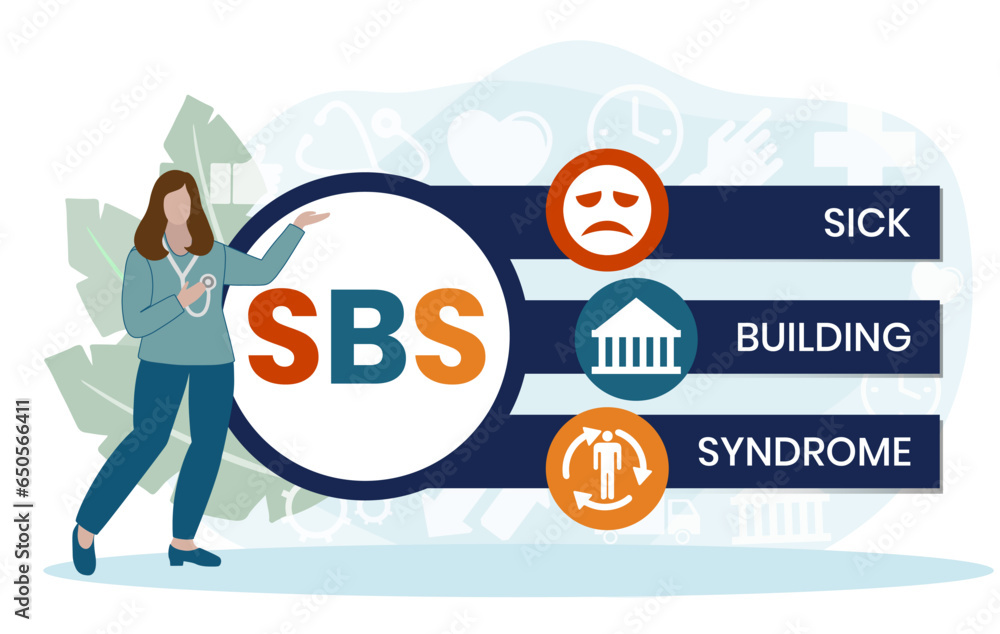 SBS - Sick Building Syndrome acronym. business concept background ...