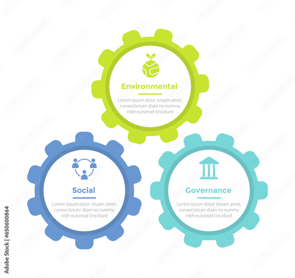 esg environmental social governance infographics template diagram with ...