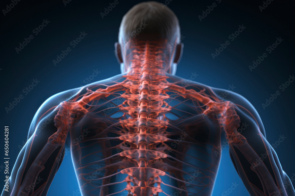 back side lumbar human body spine Stock Photo | Adobe Stock