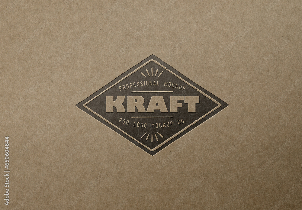 Logo Mockup Kraft Paper Stock Template | Adobe Stock