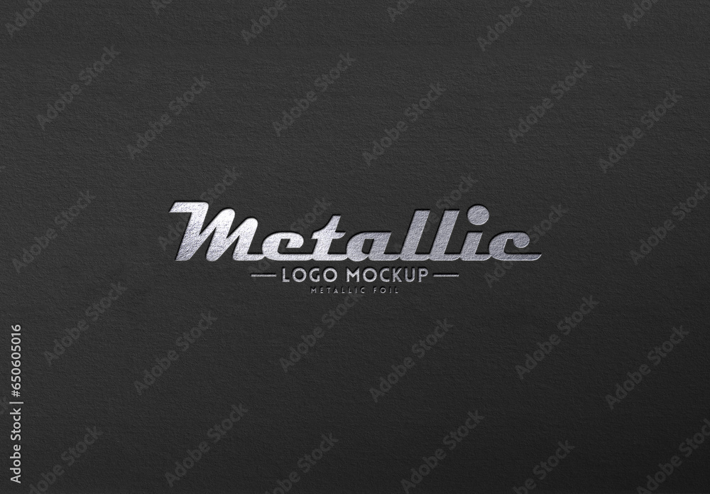 Logo Mockup Metallic Foil Stock Template | Adobe Stock