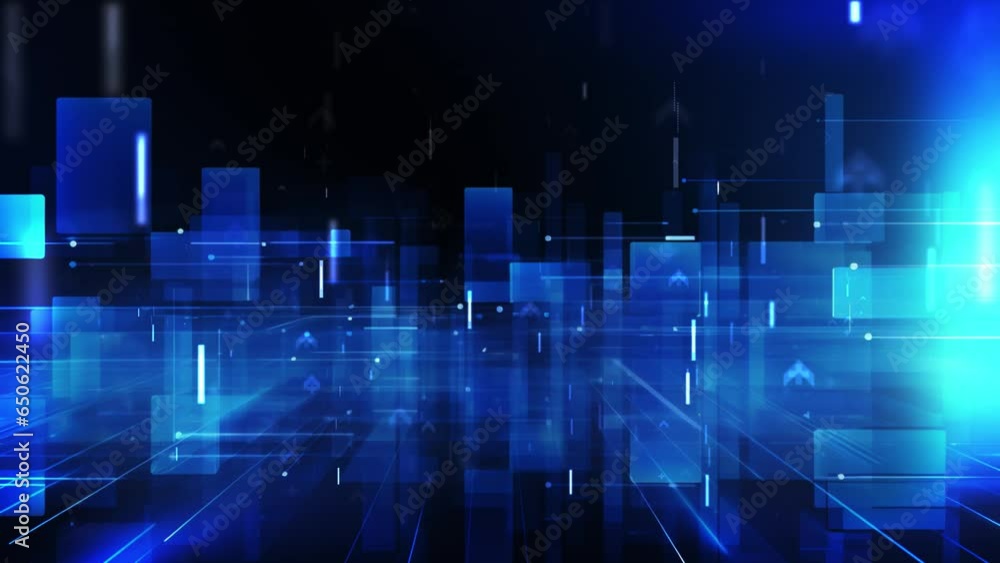 Blue Corporate Background Loop, Blue technology Background Abstract ...