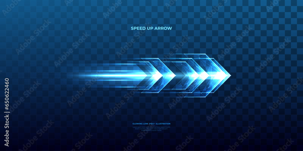 Abstract speed movement of arrows. Energy arrow with speed light effect ...