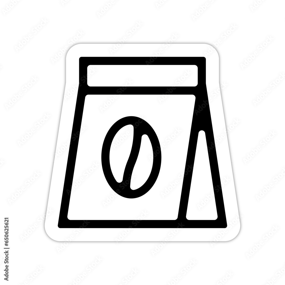 picto logo icones et symbole cafe sac sachet grain torrefie epais ...