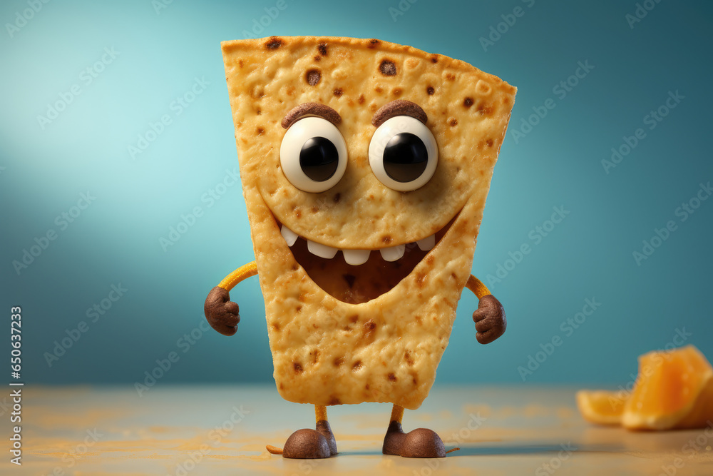Quesadilla character for Restaurant menus and websites, Food packaging ...