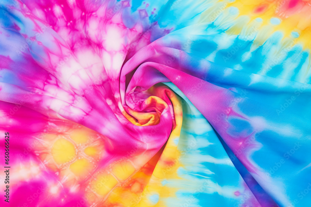 Capturing the intricate details and vibrant hues of tie-dye in macro ...