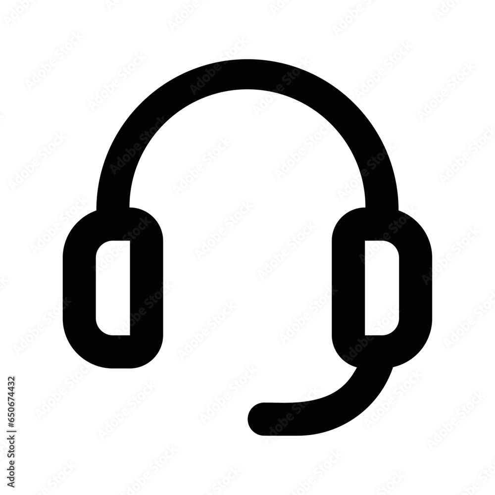 picto logo icones et symbole casque audio ecouteur et micro gras Stock ...
