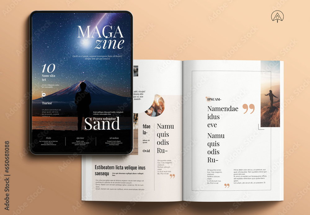 Magazine Layout Stock Template | Adobe Stock