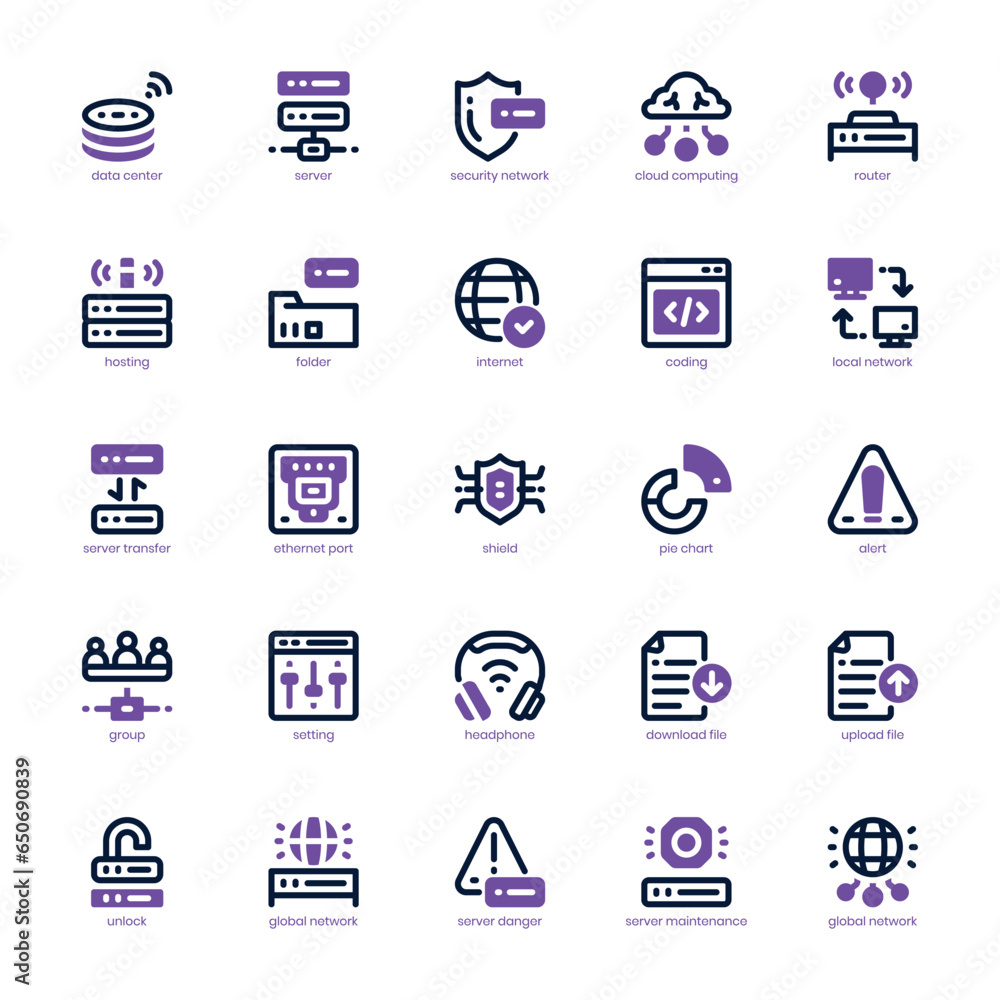 Data Center icon pack for your website, mobile, presentation, and logo ...