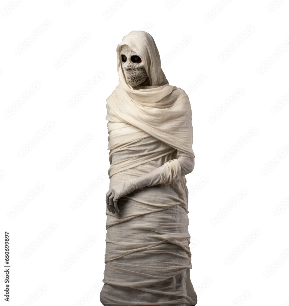 scary mummy wrapped in bandages, png file of isolated cutout object ...