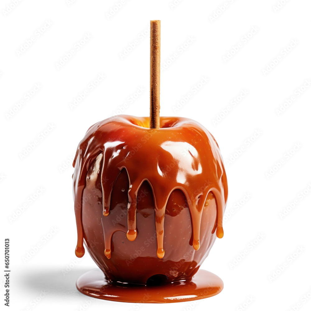 Halloween caramel apple, png file of isolated cutout object with shadow ...