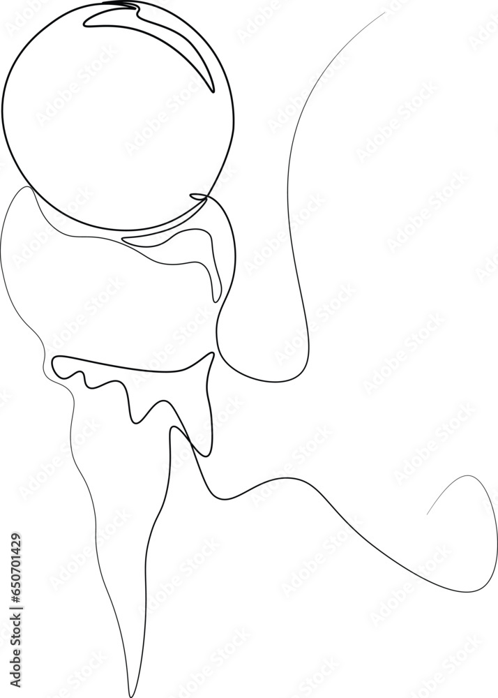 two ice cream scoop in a cone line art ice cream cone lineart aesthetic ...