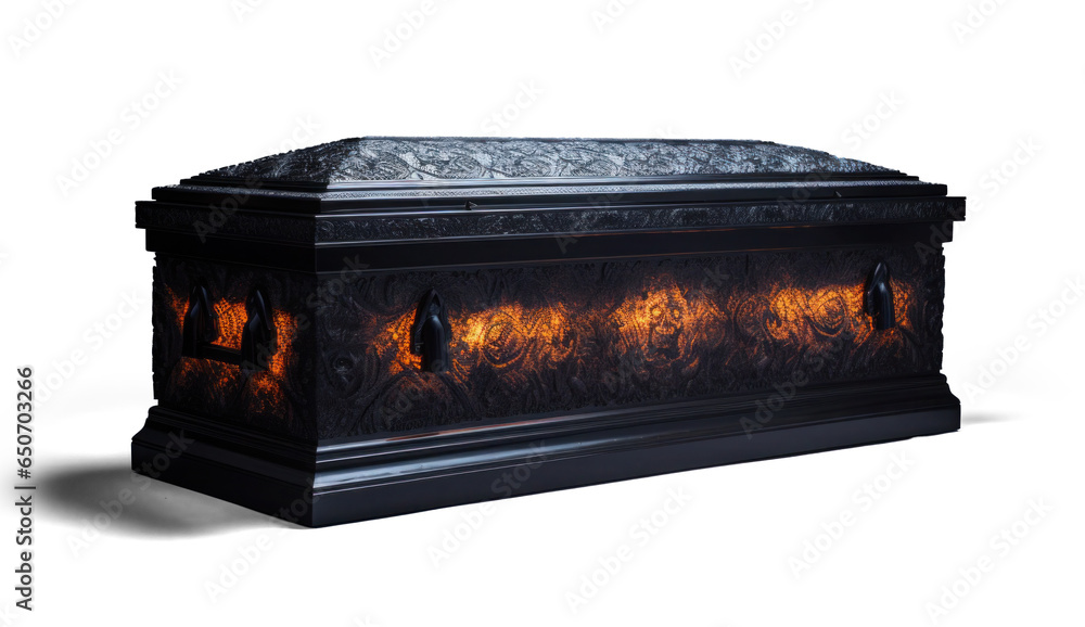 black magic coffin, png file of isolated cutout object with shadow on ...