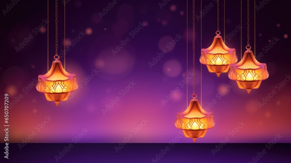 Lanterns background. Happy Diwali Festival of Lights. Group of lantern ...
