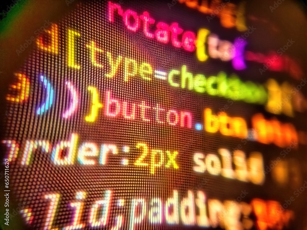 Binary Digits Code Editing Programming On Monitor Background Real