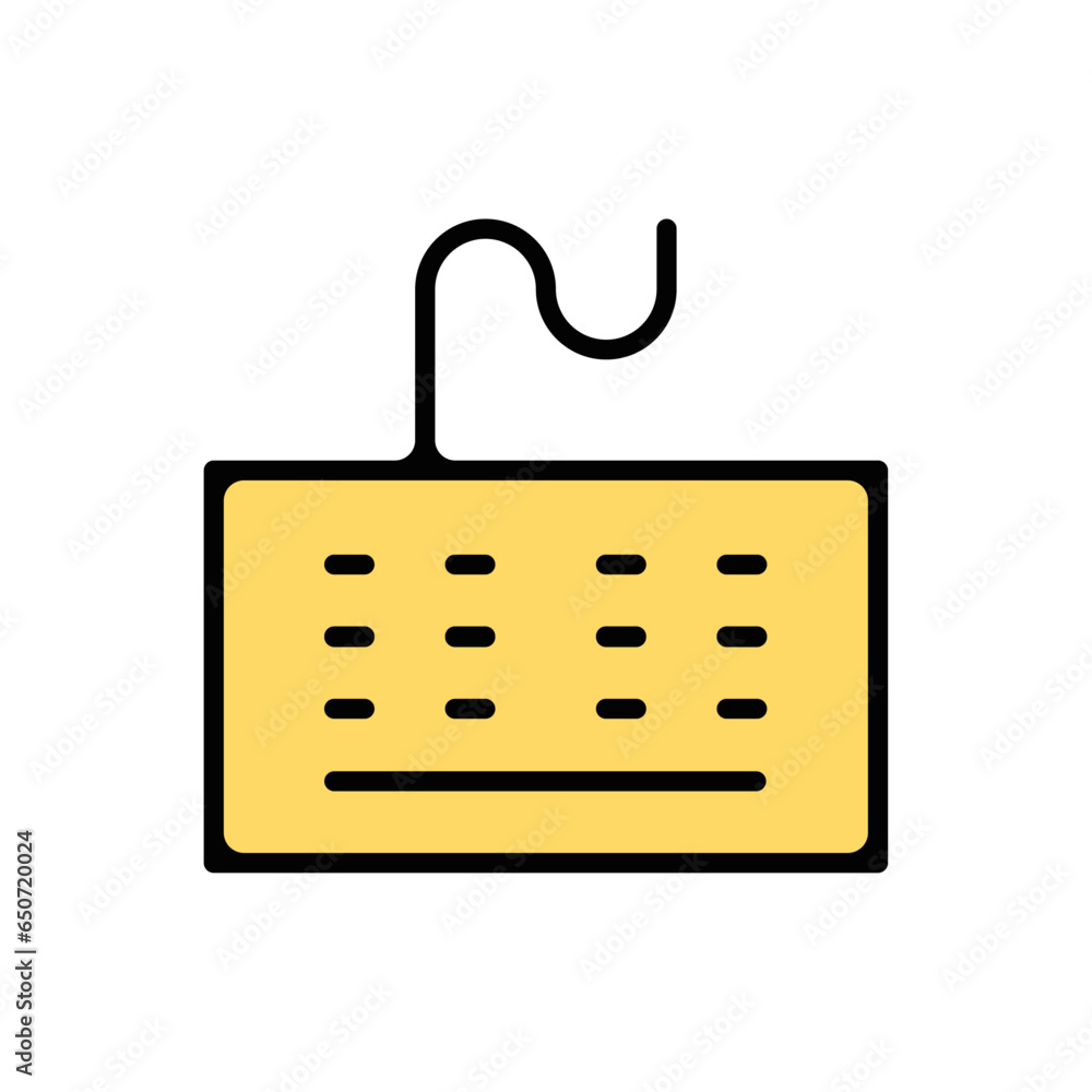 Vecteur Stock picto logo icones et symbole clavier filaire fin couleur ...