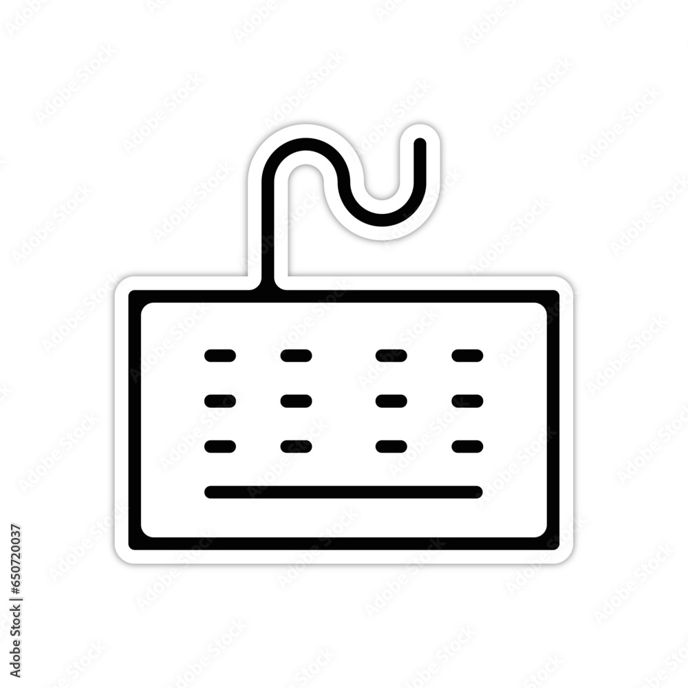 picto logo icones et symbole clavier filaire epais relief Stock Vector ...