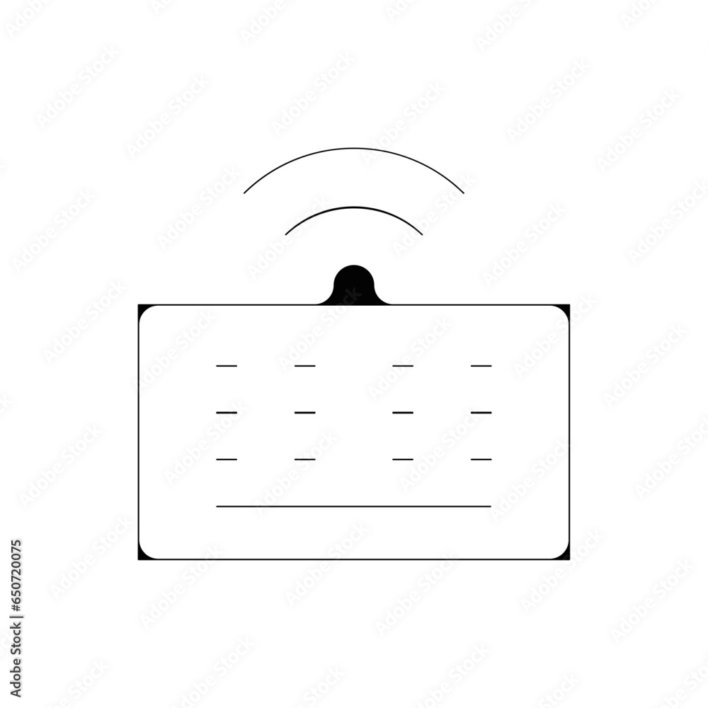 picto logo icones et symbole clavier sans fil connecté fin Stock Vector ...