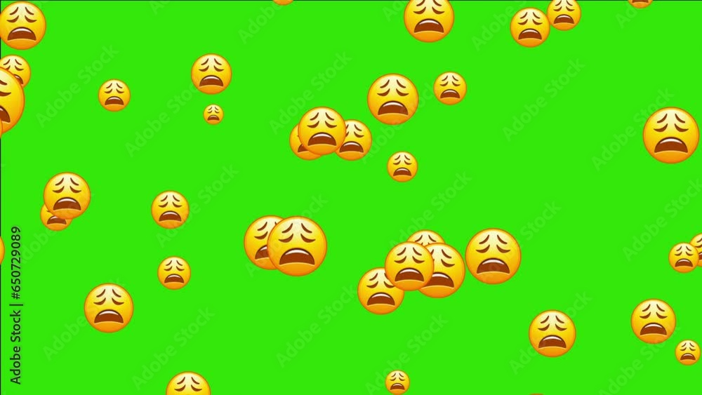 Exhausted emoji. Tired emoticon, yellow face with closed eyes. Animated ...