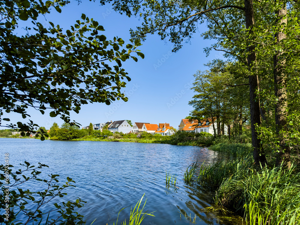 Hiking around Gråsten castle lake - Gråsten in the Jutland region of ...