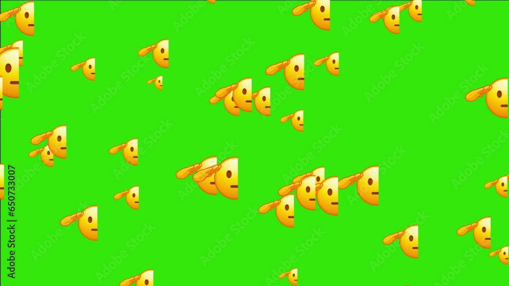 Emoji with hand on face. Yellow face emoji. Popular element. Animated ...