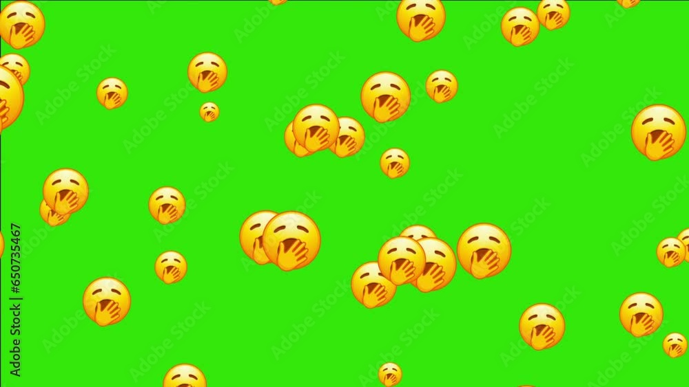 Yawning emoji. Bored or sleepy emoticon, yellow boredom face with mouth ...