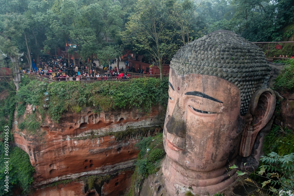Discover the colossal Leshan Giant Buddha, a 71-meter stone statue in ...
