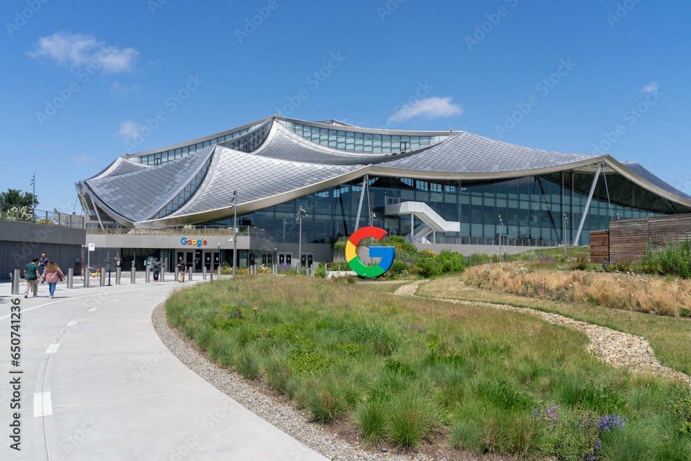 Google Bay View corporate campus in Mountain View, California, USA ...