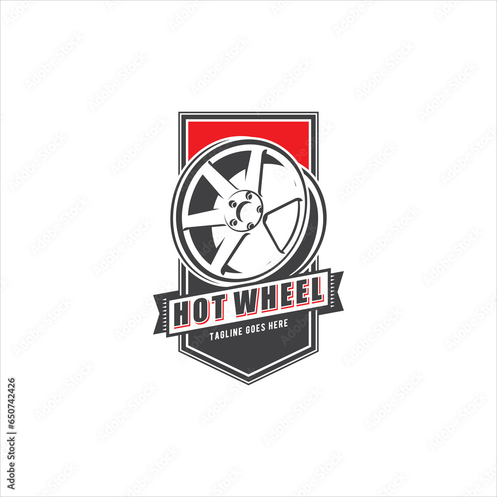 Velg Racing Wheel Logo Design Vector Image Stock Vector | Adobe Stock