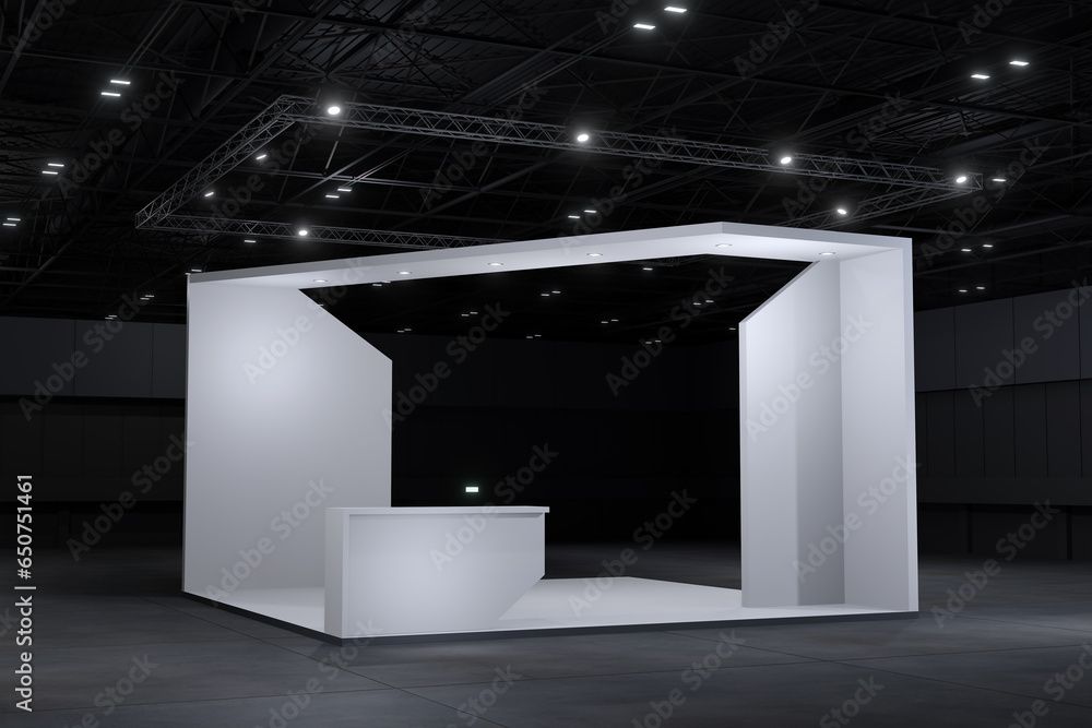 Exhibition stand for mockup and Corporate identity,Display design.Empty ...