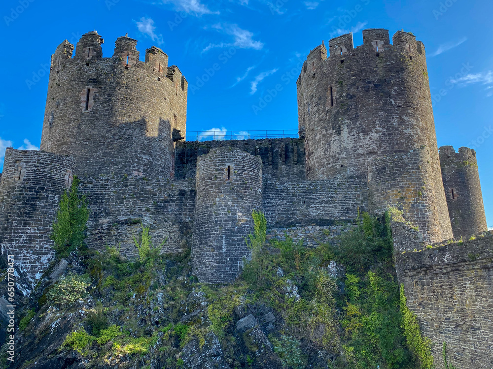 Conwy, North Wales, United Kingdom: Conwy Castle fortification built by ...