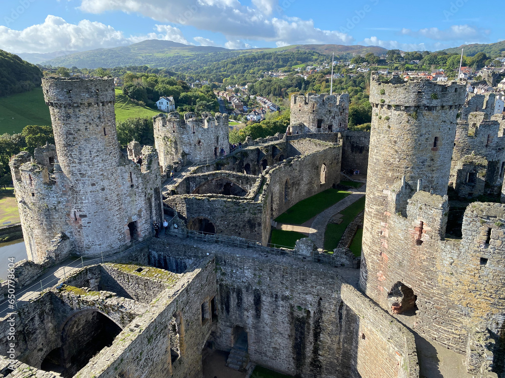 Conwy, North Wales, United Kingdom: Conwy Castle fortification built by ...