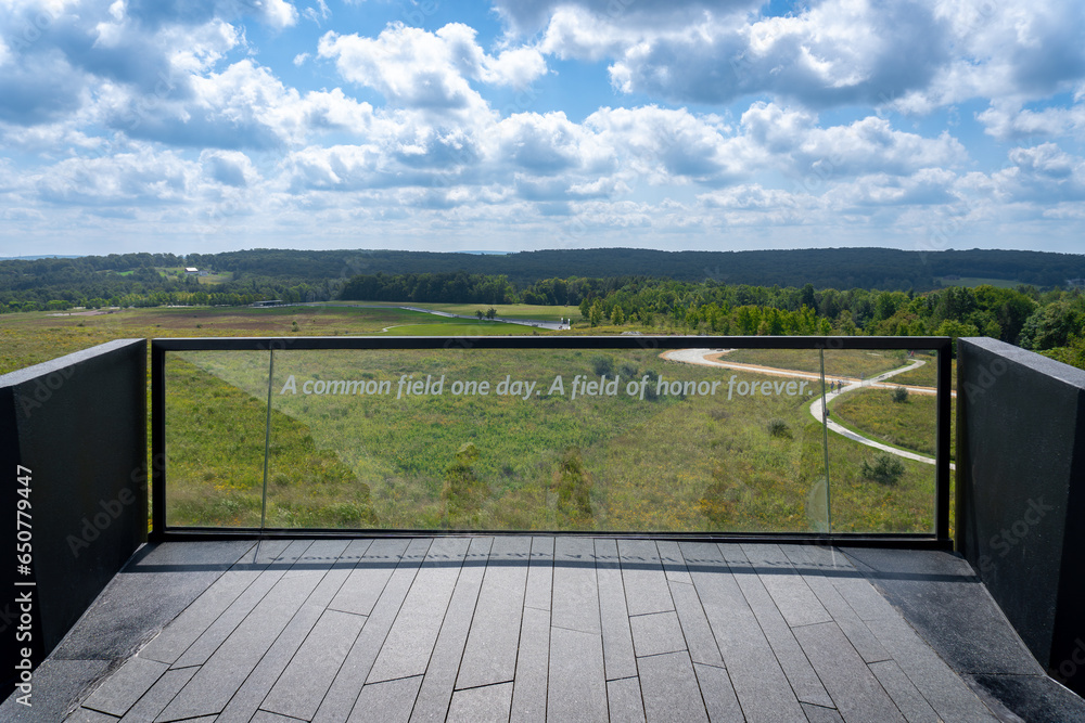 Stoystown, PA, USA: The Flight 93 National Memorial at crash site of ...