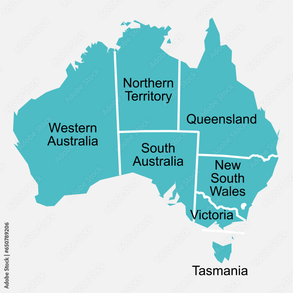 map of australia. australian map with its territories. australian map ...
