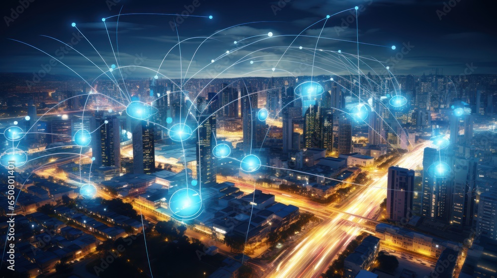 Visualize a smart city interconnected Internet of Things( IoT) devices ...