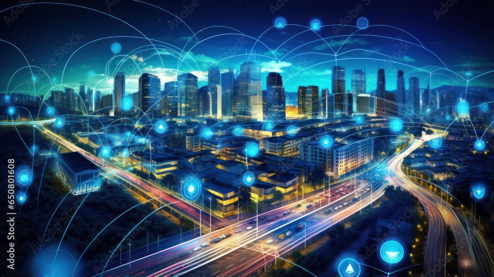 Visualize a smart city interconnected Internet of Things( IoT) devices ...