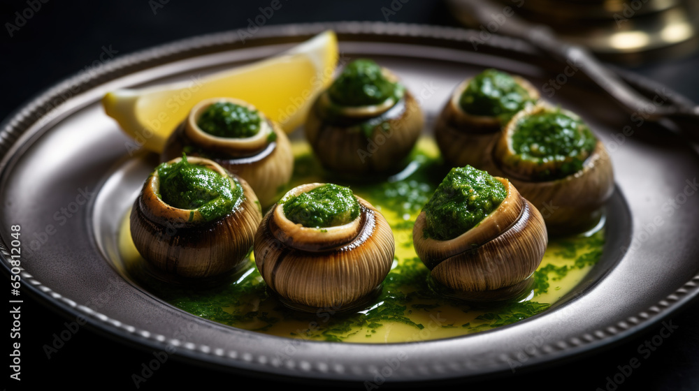 Escargot de Bourgogne Plump, buttery escargots nestled in their shells ...
