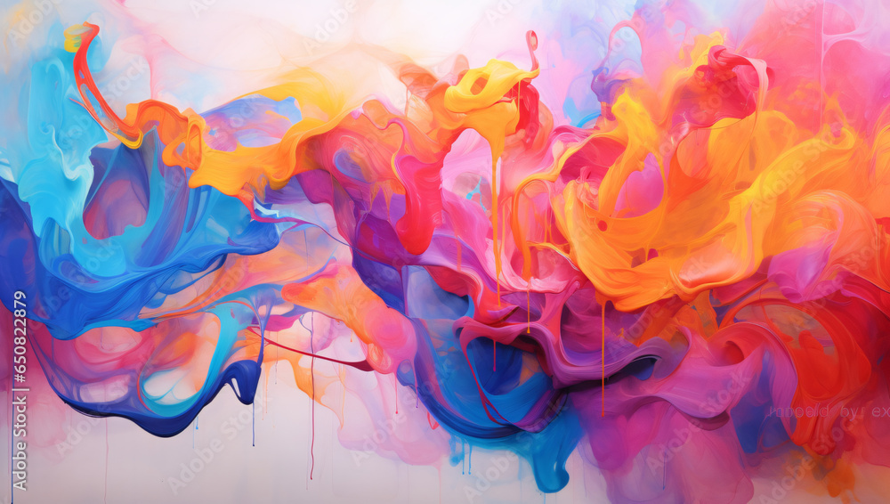 Bright and Bold Color Palette: Iridescent Swirls explosion, blast Stock ...