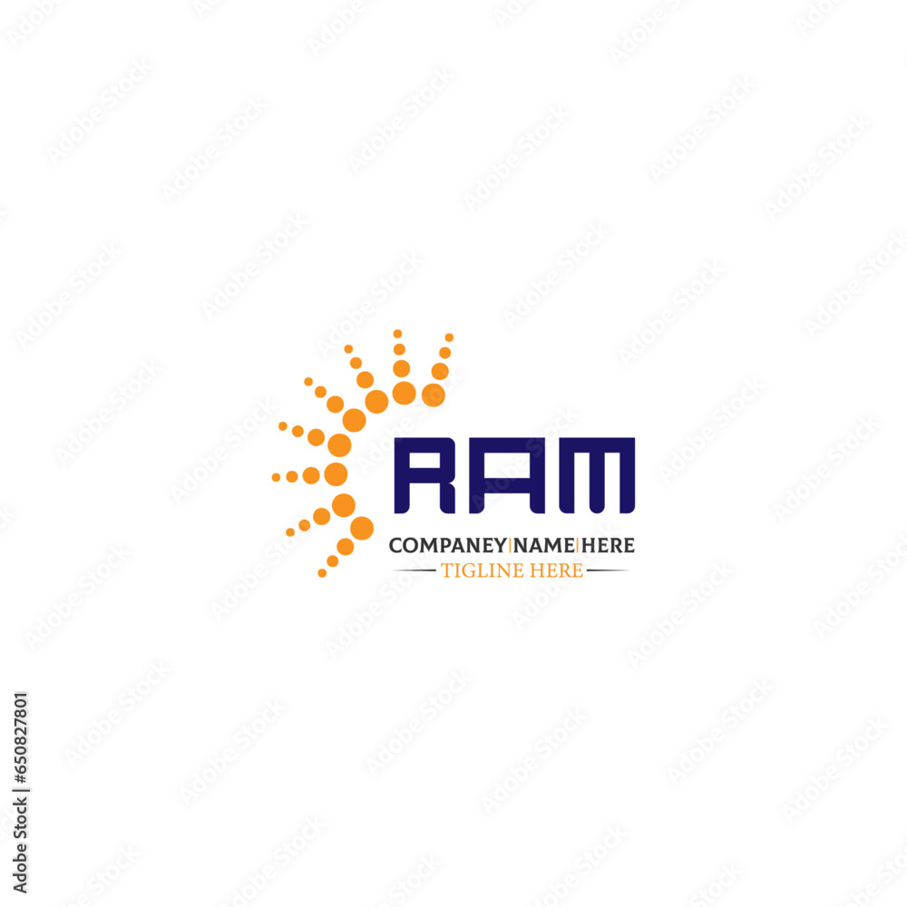 RAM letter logo creative design with vector graphic, RAM simple and ...