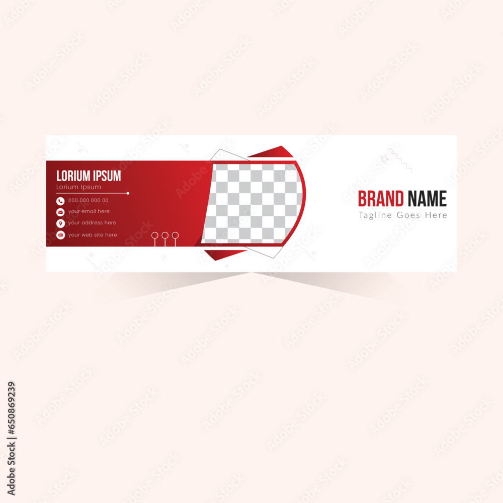 Minimalist email signature template design or email social media cover ...