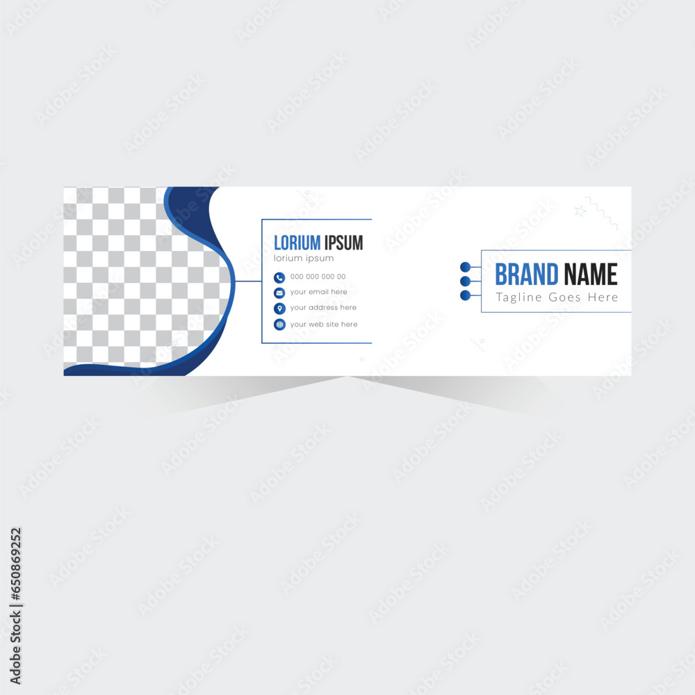 Minimalist email signature template design or email social media cover ...